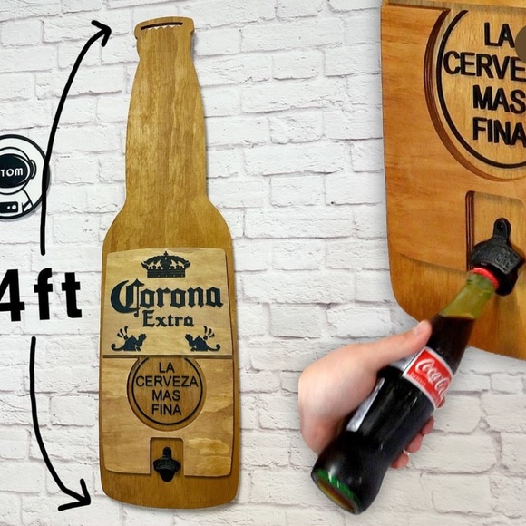 Art | Handcrafted Wooden Corona Bottle Sign Nyc Pick Up Only | Poshmark